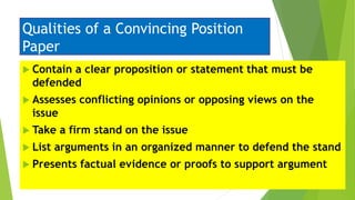 EAPP Position Paper Writing | PPTX