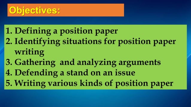 EAPP Position Paper Writing | PPTX