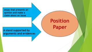 EAPP Position Paper Writing | PPTX