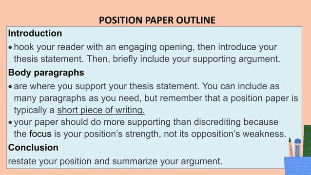 Position Paper_Reading and Writing Skills | PPTX | Desktop Publishing ...
