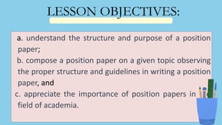 Position Paper_Reading and Writing Skills | PPTX