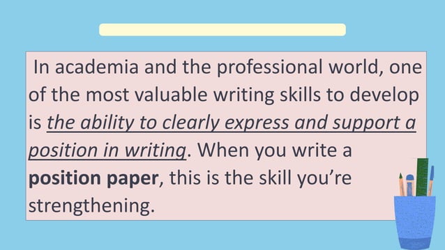 Position Paper_Reading and Writing Skills | PPTX | Desktop Publishing ...