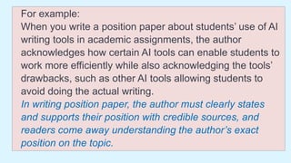 Position Paper_Reading and Writing Skills | PPTX