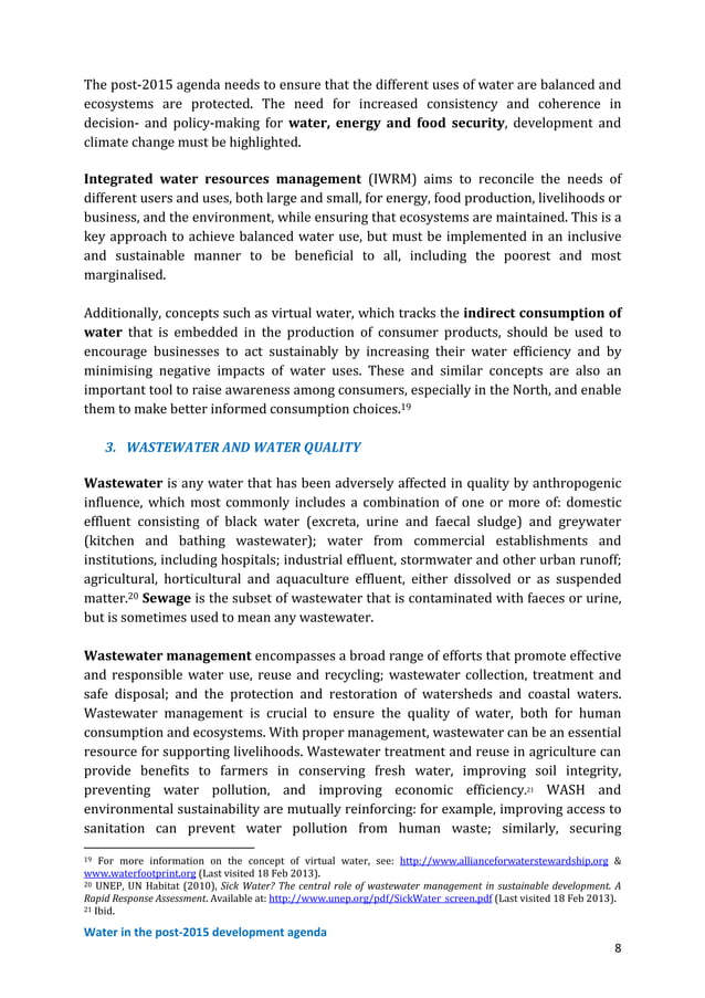 Position paper water | PDF