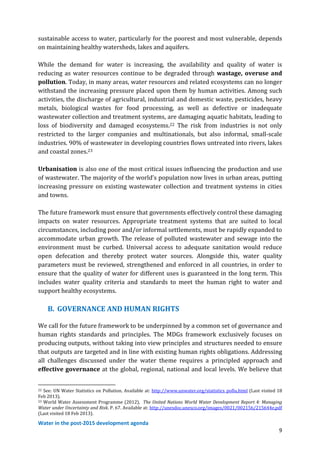 Position paper water | PDF