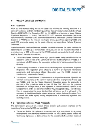 DigitalEurope Position Paper WEEE Recast | PDF