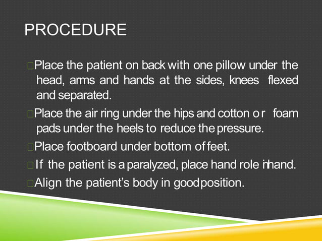 positioning of patient | PDF | First Aid | Injuries