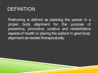 Positions- Fundamentals of nursing | PPTX