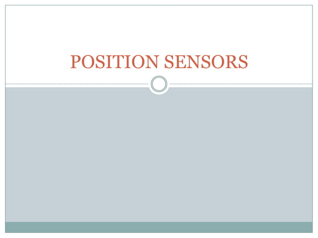 Position sensors | PPT