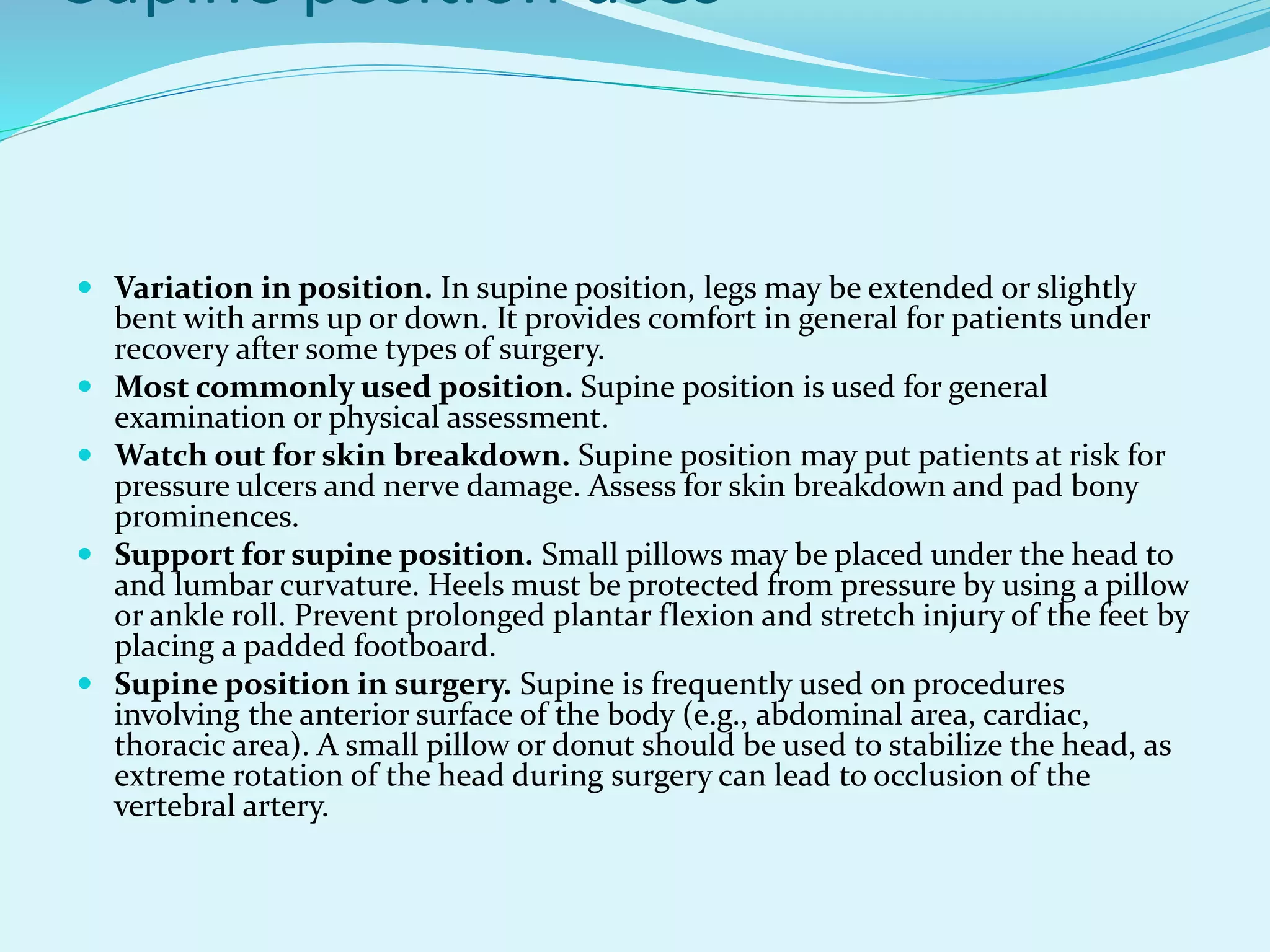 Position used in hospital for various procedure PPT.pptx