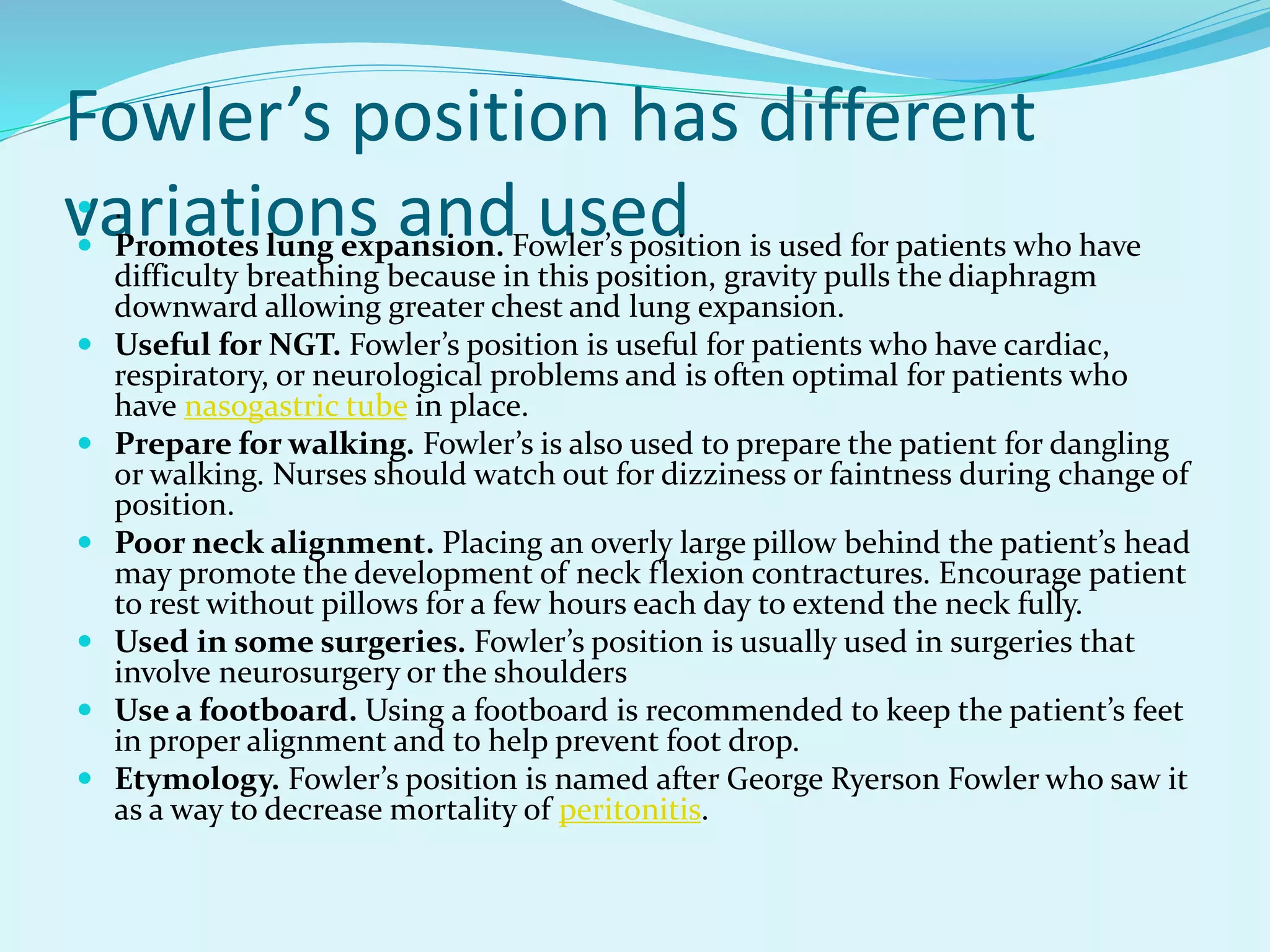 Position used in hospital for various procedure PPT.pptx