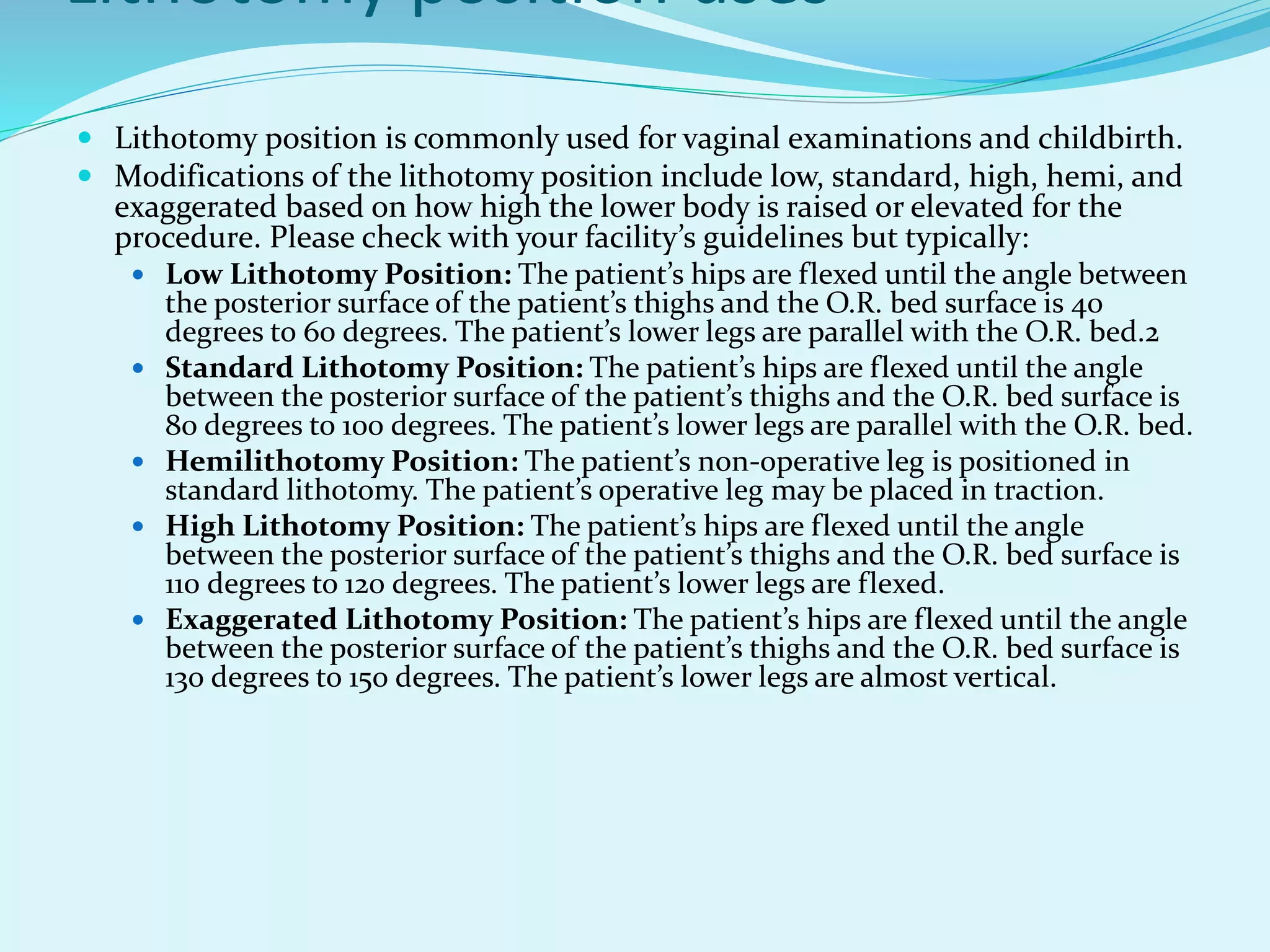 Position used in hospital for various procedure PPT.pptx