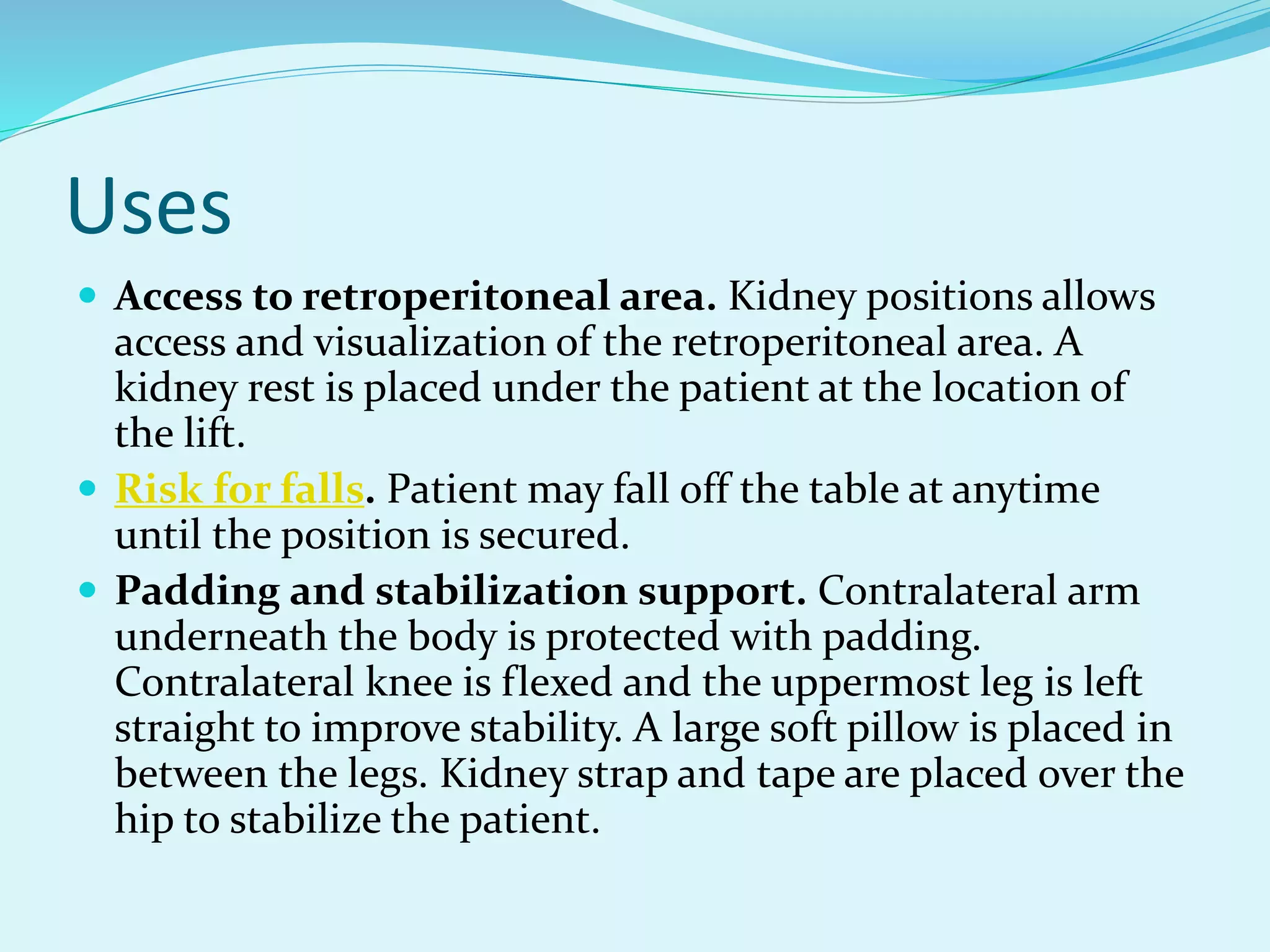 Position used in hospital for various procedure PPT.pptx
