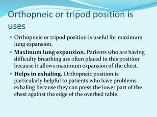 Position used in hospital for various procedure PPT.pptx
