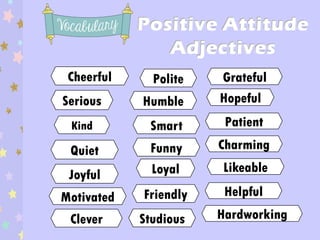 Positive Attitude Adjectives | PPT
