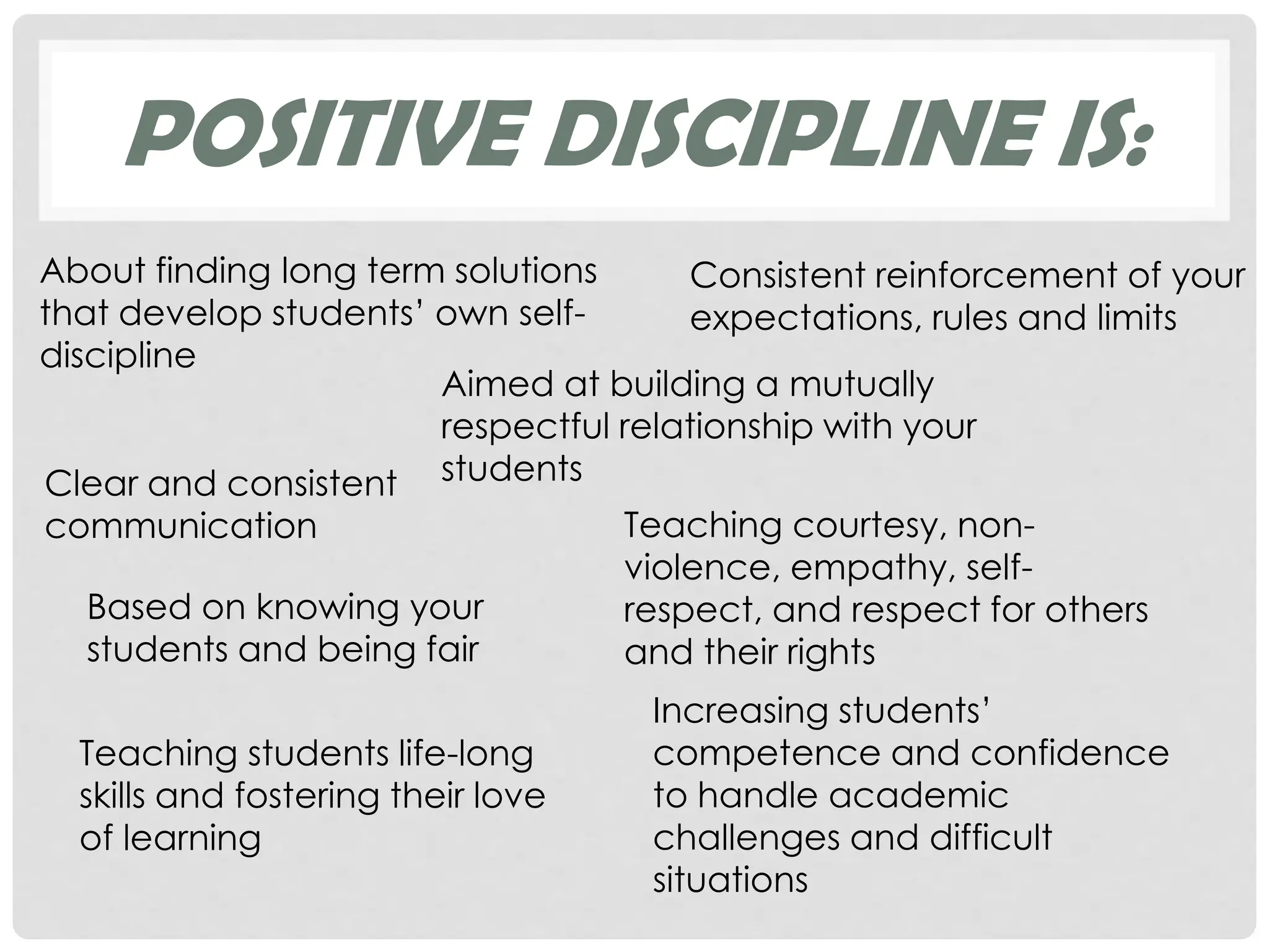 Positive Discipline: A Call for Every Teacher | PDF