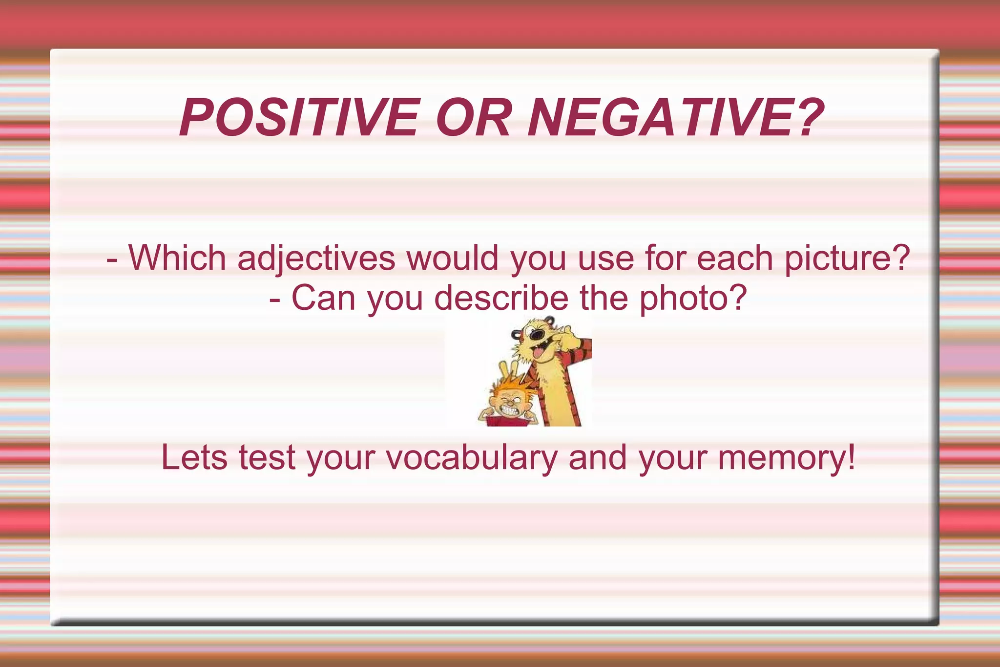 Adjectives: Positive or Negative? | PPT