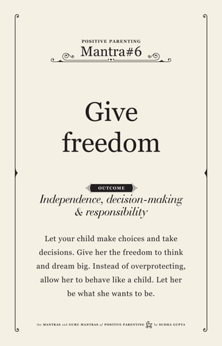 10 MANTRAS & 3 GURU MANTRAS OF POSITIVE PARENTING BY MRS.SUDHA ...