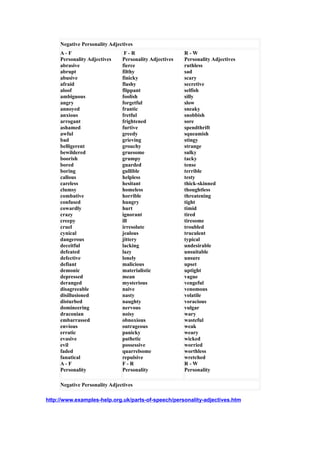 Positive personality-adjectives | PDF | Style & Fashion