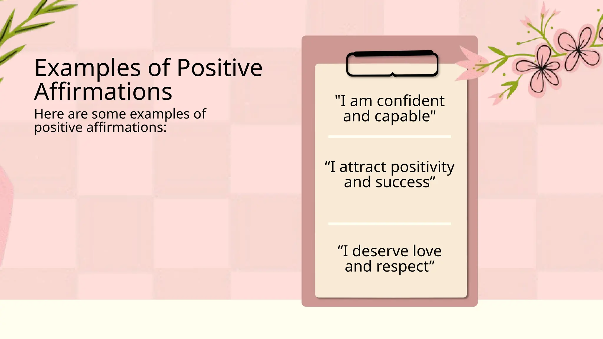 Positive Affirmations can cause habit and behaviour | PPTX