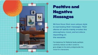 positive and negative messages English grade 8 | PPTX
