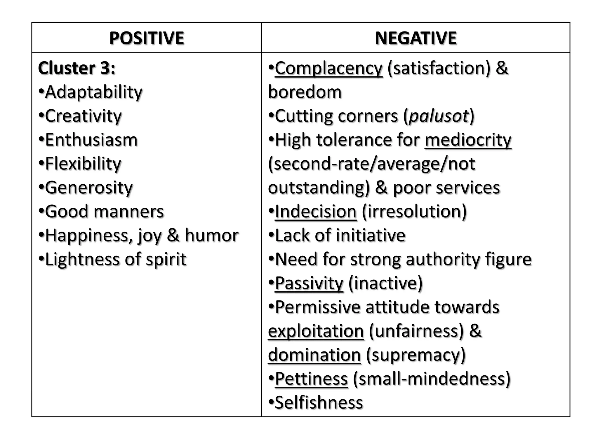 Positive and negative aspects of philippine values | PPTX