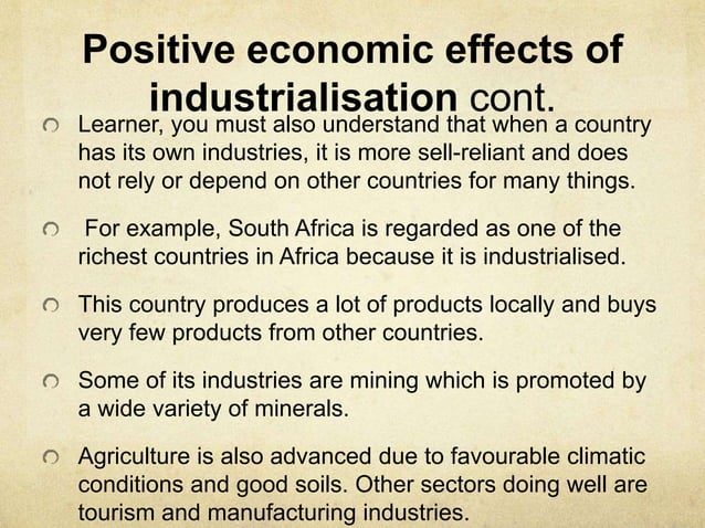 Positive and negative effect of industrialization | PPTX