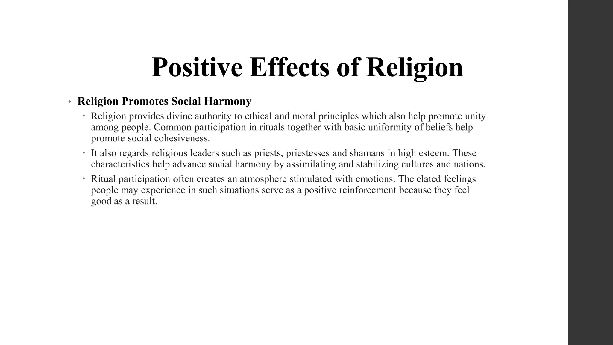 Positive and negative effects of religion | PPTX