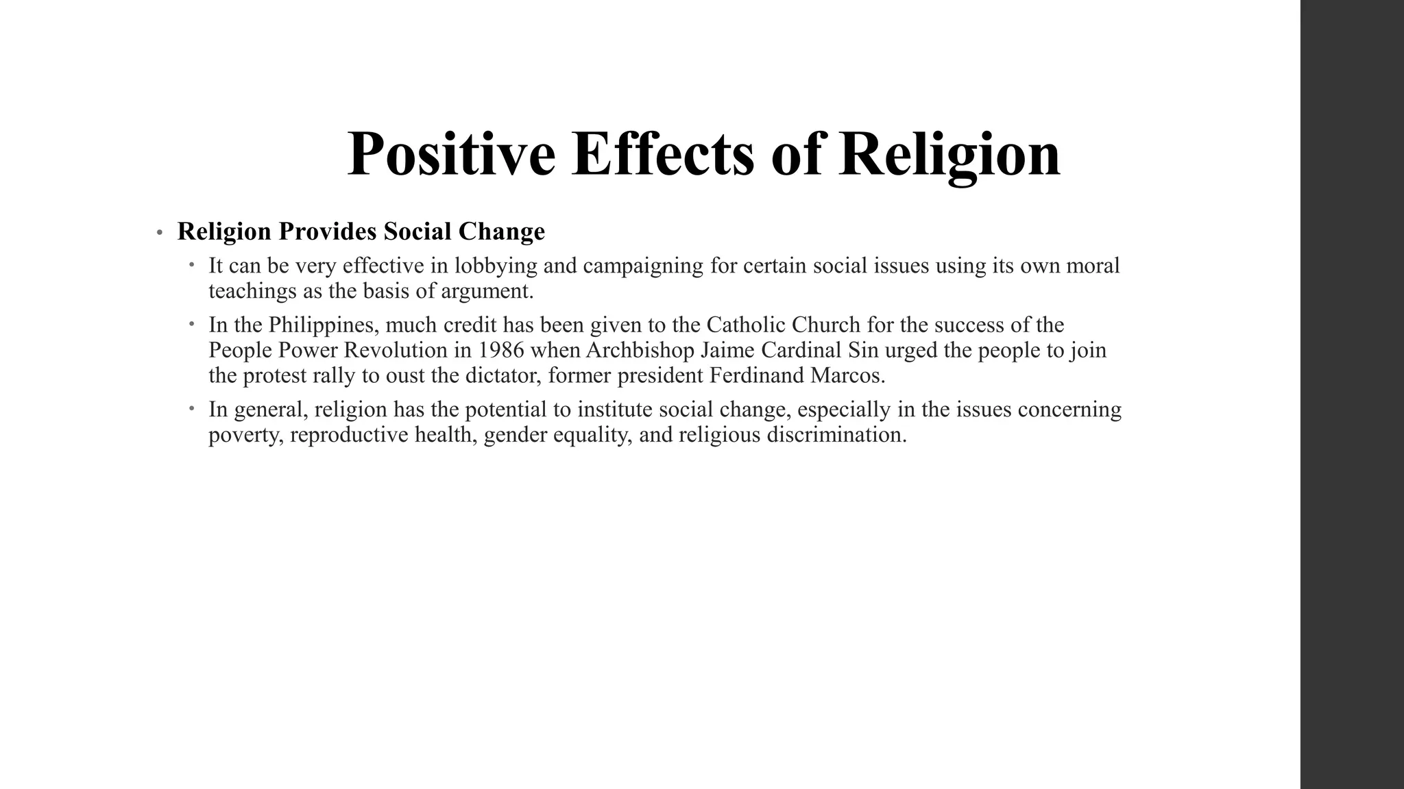 Positive and negative effects of religion | PPTX