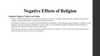 Positive and negative effects of religion | PPTX | Spirituality ...