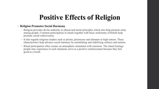 Positive and negative effects of religion | PPTX