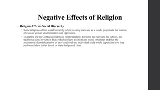 Positive and negative effects of religion | PPTX