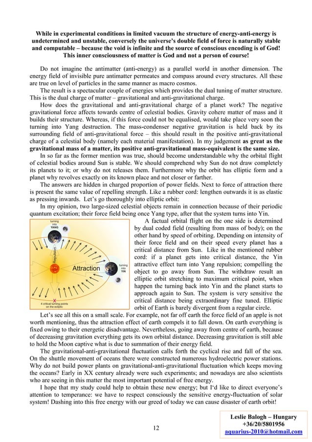 Positive and negative energy the equation of divine creation | PDF