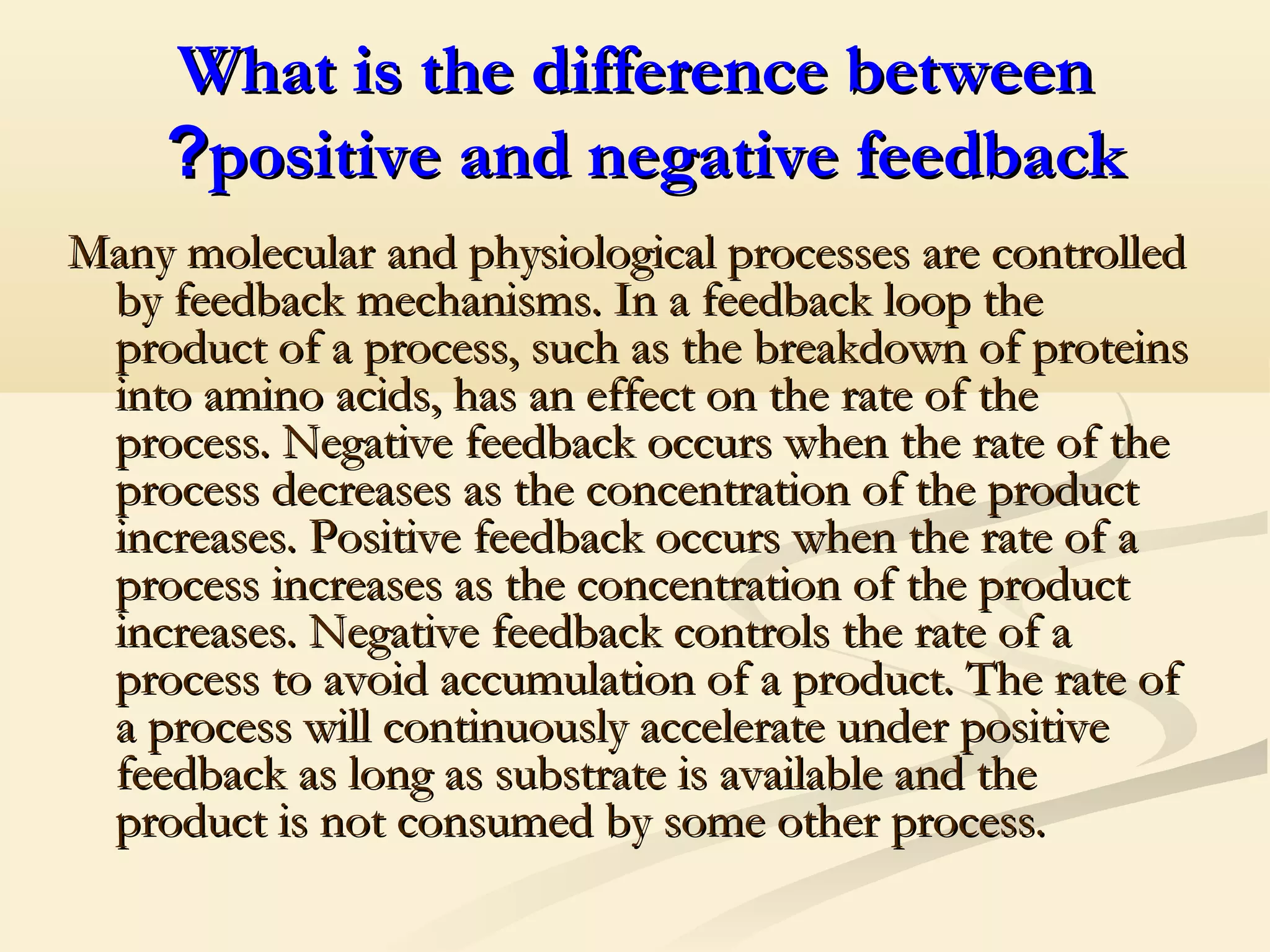 Positive and negative feedback | PPT
