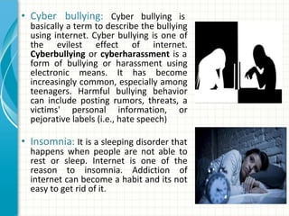 Positive and negative impacts of internet | PDF