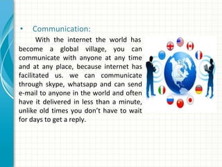 Positive and negative impacts of internet | PDF