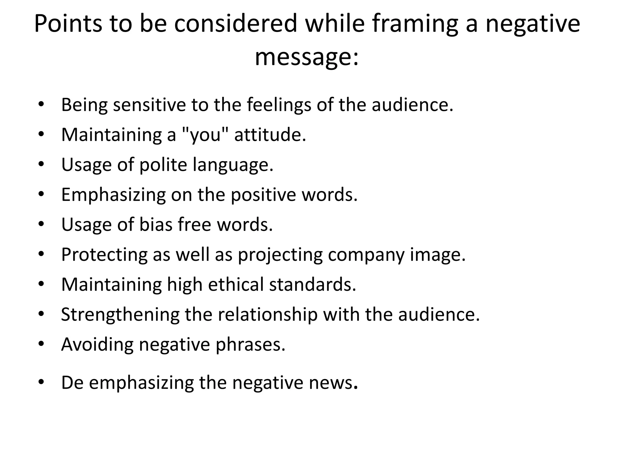 positive and negative messages.ppt bussiness communication | PPT