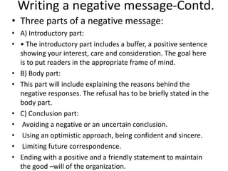 positive and negative messages.ppt bussiness communication | PPT