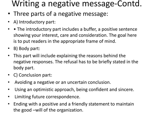 positive and negative messages.ppt bussiness communication | PPT ...