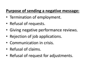 positive and negative messages.ppt bussiness communication | PPT