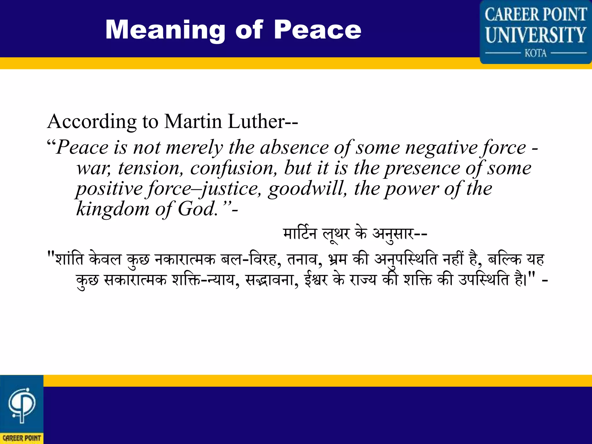 Positive and negative peace | PPTX