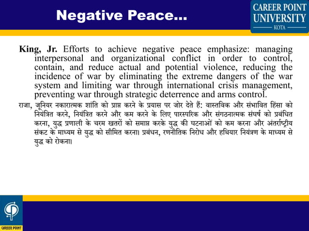 Positive and negative peace | PPTX