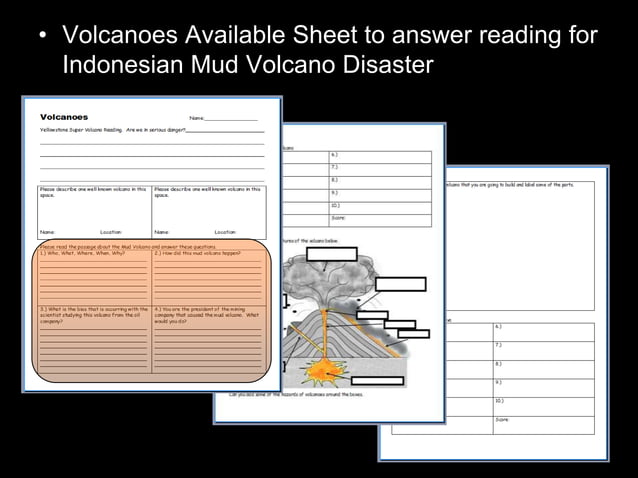 Positive and Negatives of Volcanoes Earth Science Lesson PowerPoint ...