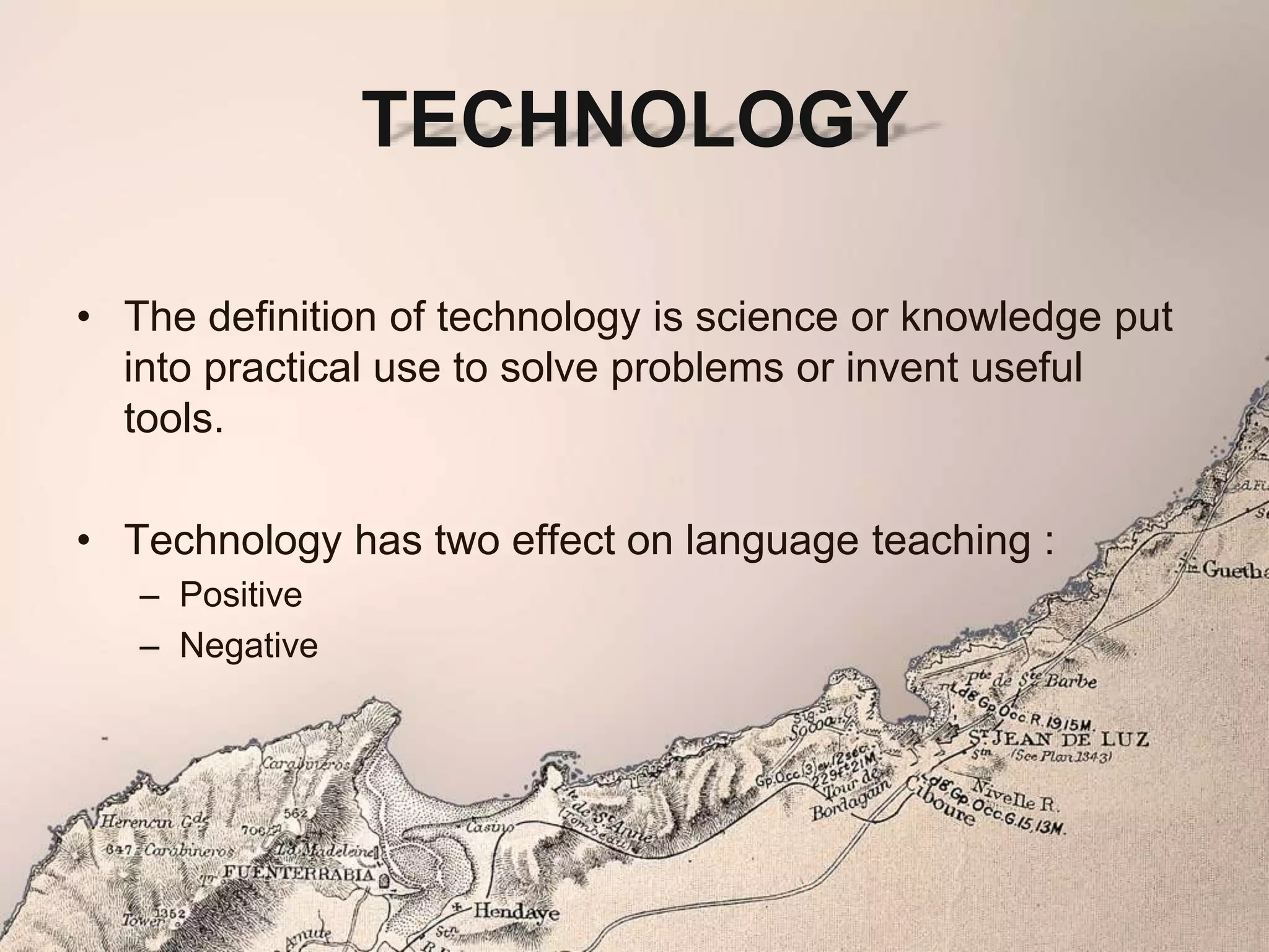 Positive and negative technology in language teaching | PPTX