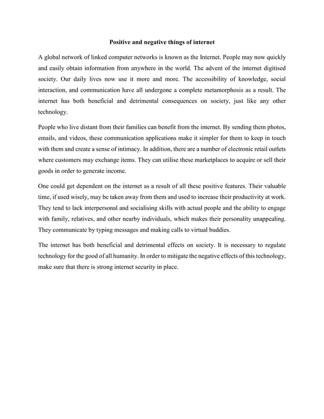 Positive and negative things of internet.docx