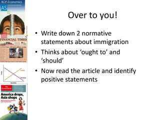 Positive and normative statements ptn | PPTX