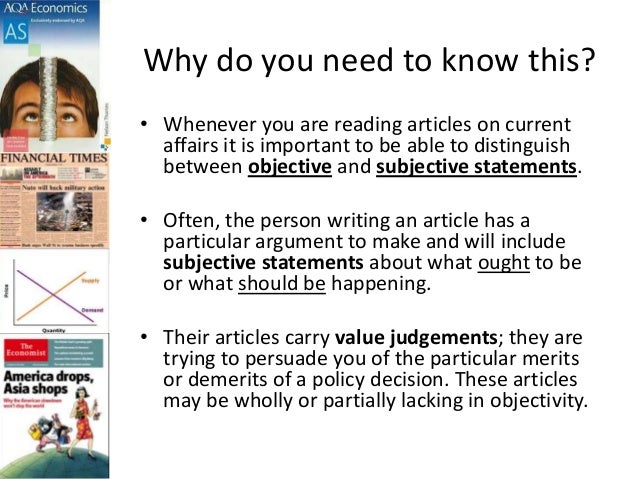 Positive and normative statements ptn