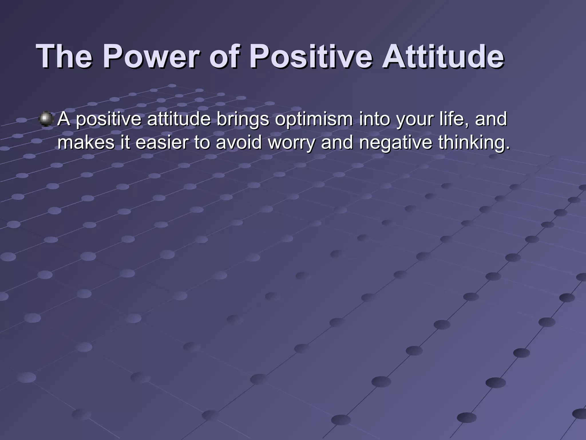 Positive attitude | PPT