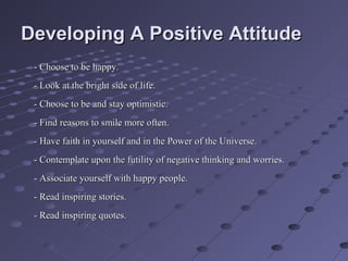 Positive attitude | PPT