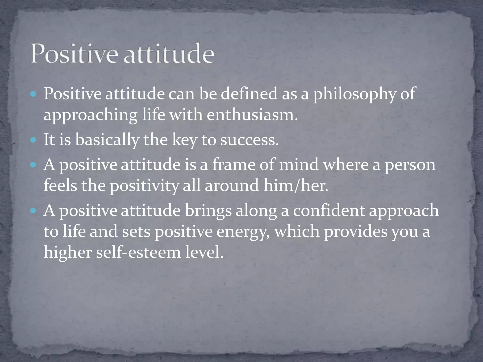 The Power of positive Attitude | PPTX